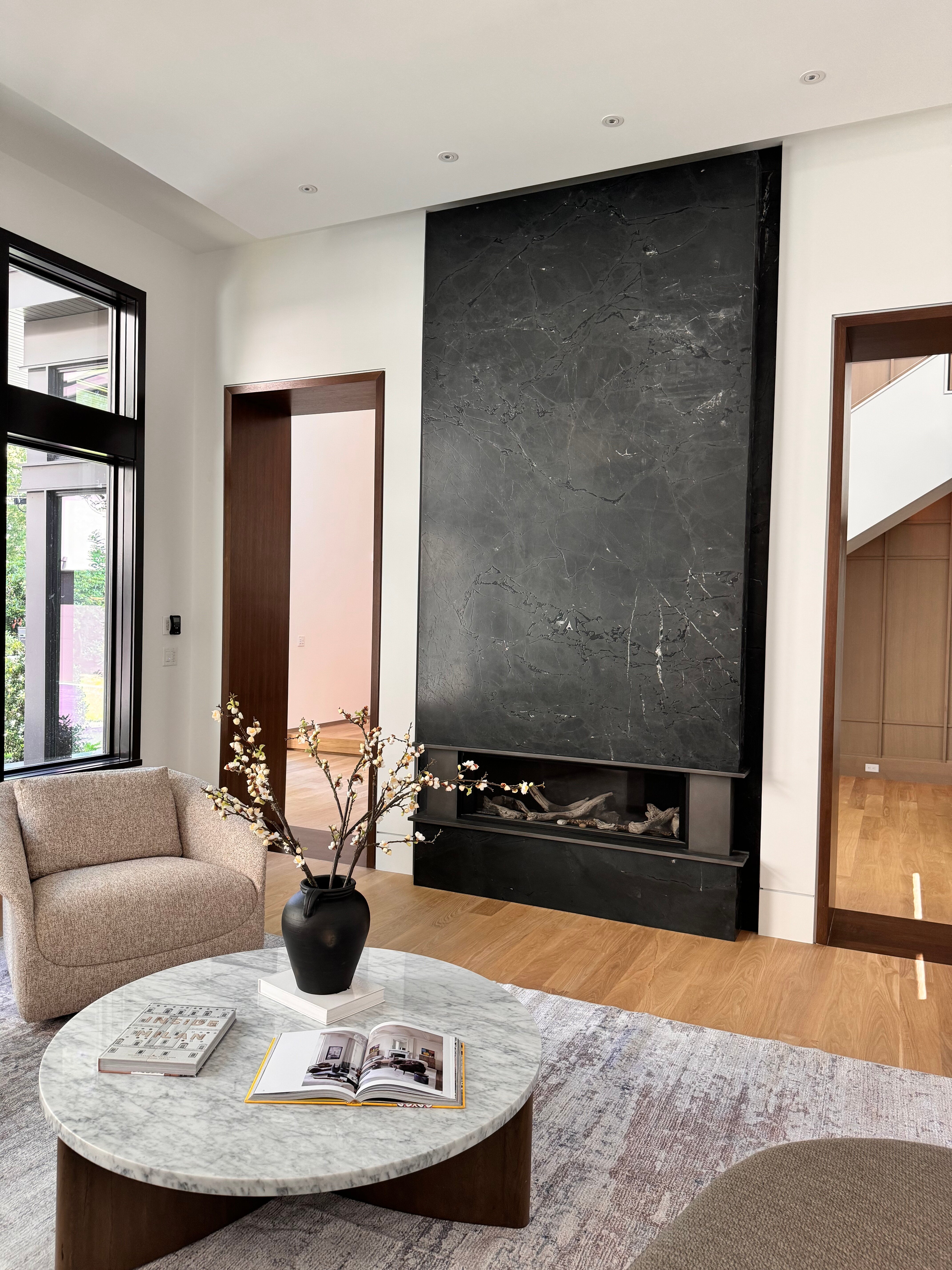 27 Modern Stone Fireplace Ideas: Marble & Granite
