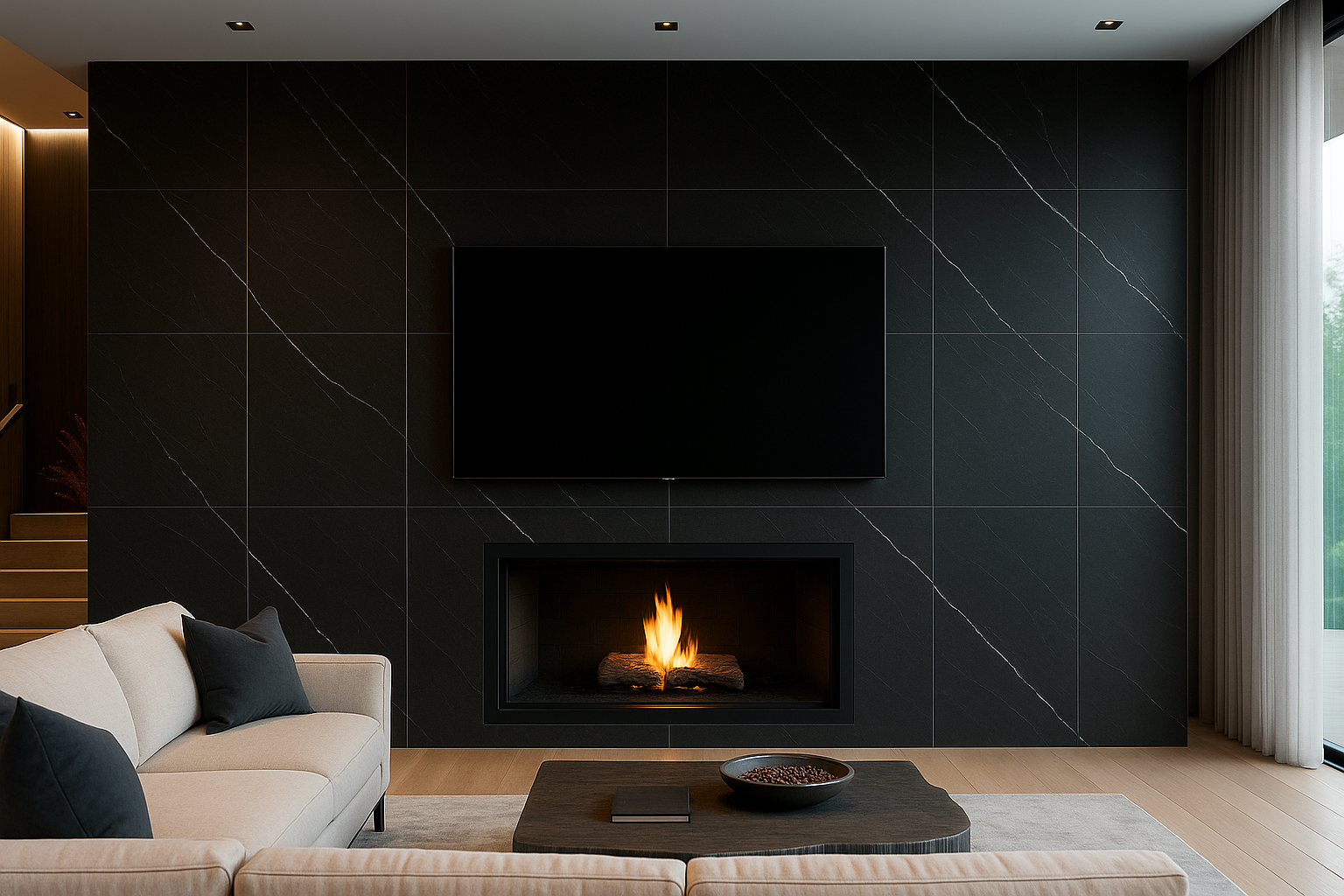 27 Modern Stone Fireplace Ideas: Marble & Granite